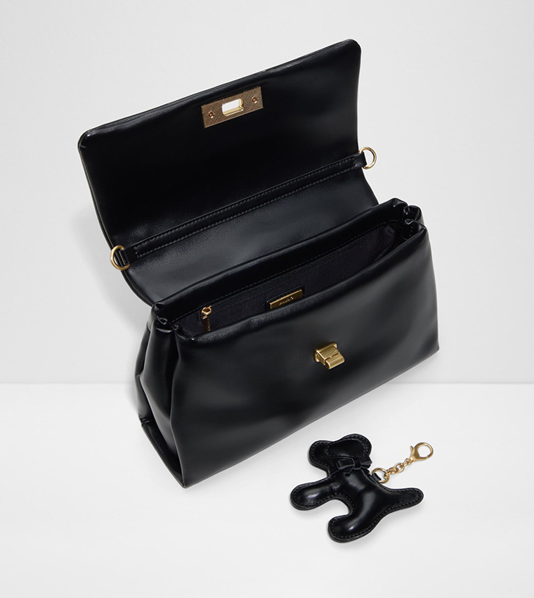 Buy Aldo KATE Twist Lock Crossbody Bag With Charm In Black | 6thStreet ...