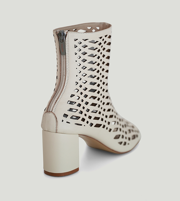 Buy Thuna KAYAN Cut Out Heel Sandals In Beige | 6thStreet Kuwait
