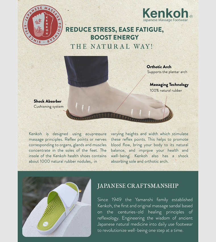 Buy Kenkoh Fukkatsu Casual Sandals In Black | 6thStreet UAE