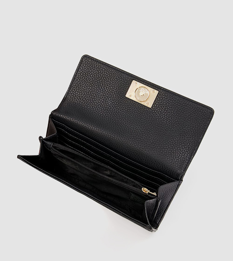 Buy Dune London KINGLY Textured Bi Fold Snap Closure Wallet In Black ...