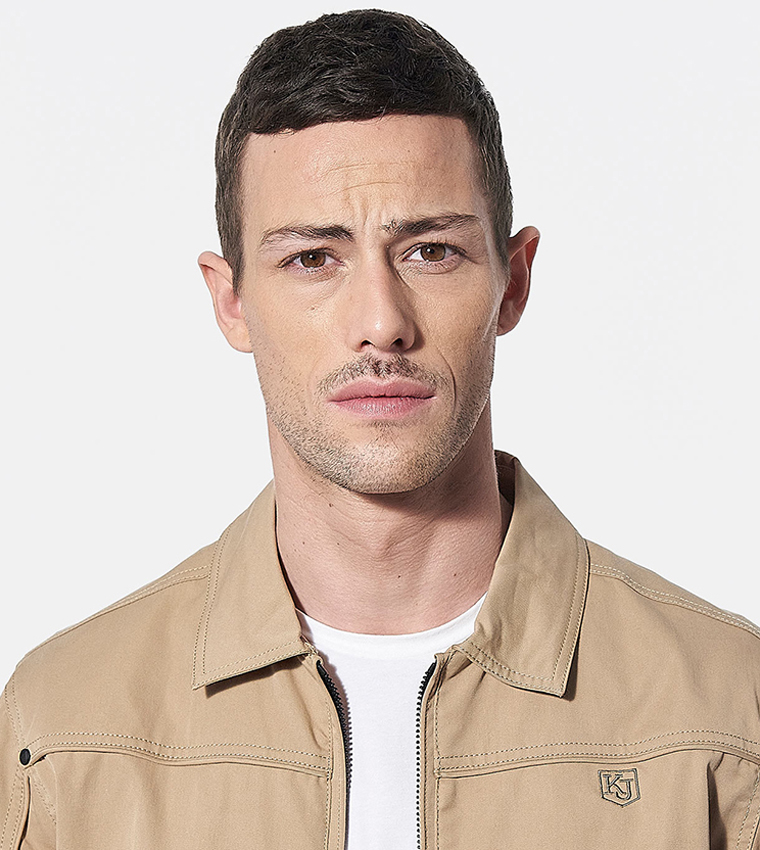 Buy Kaporal Shirt Collar Zip Through Jacket In Camel | 6thStreet UAE