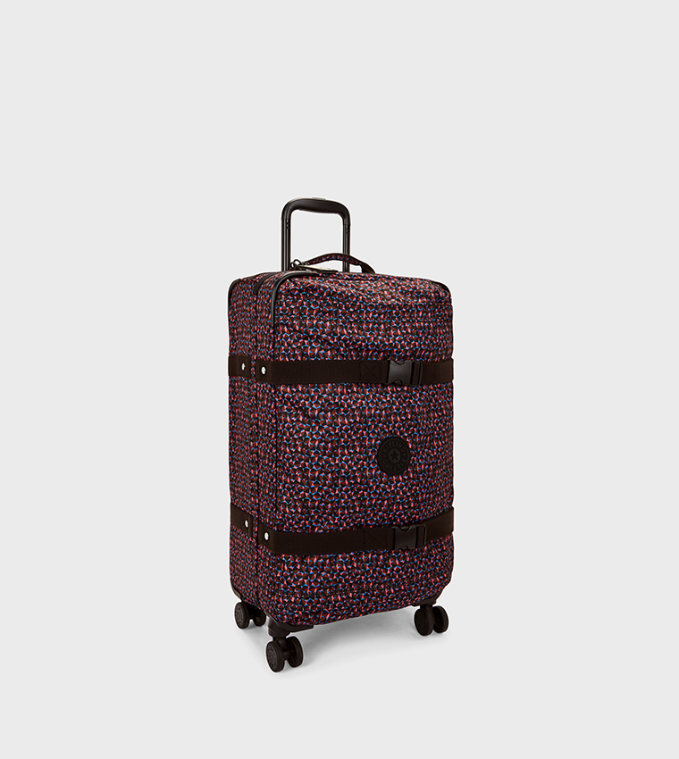 Buy Kipling SPONTANEOUS M Patterned Trolley Bag In Black | 6thStreet ...