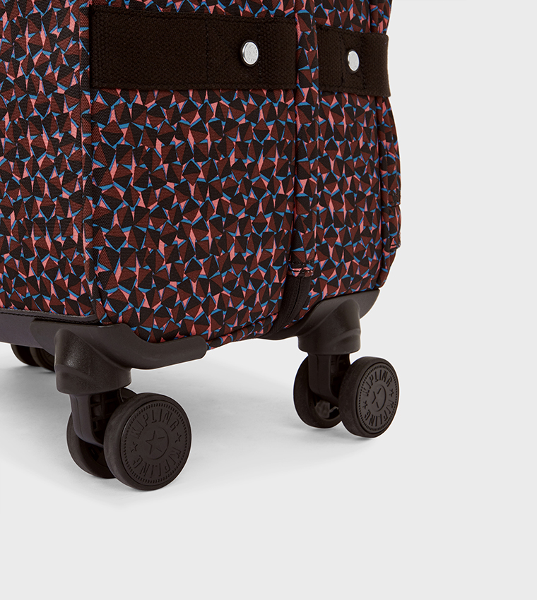 Buy Kipling SPONTANEOUS M Patterned Trolley Bag In Black | 6thStreet ...