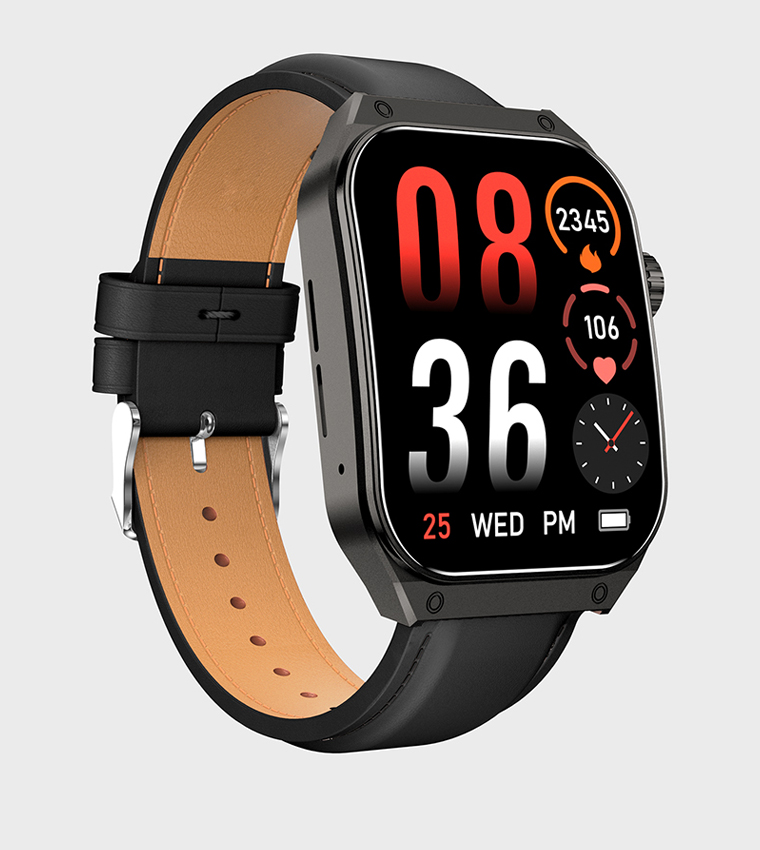 Buy Kenneth Scott Square Dial Smart Watch With Interchangeable Strap In ...