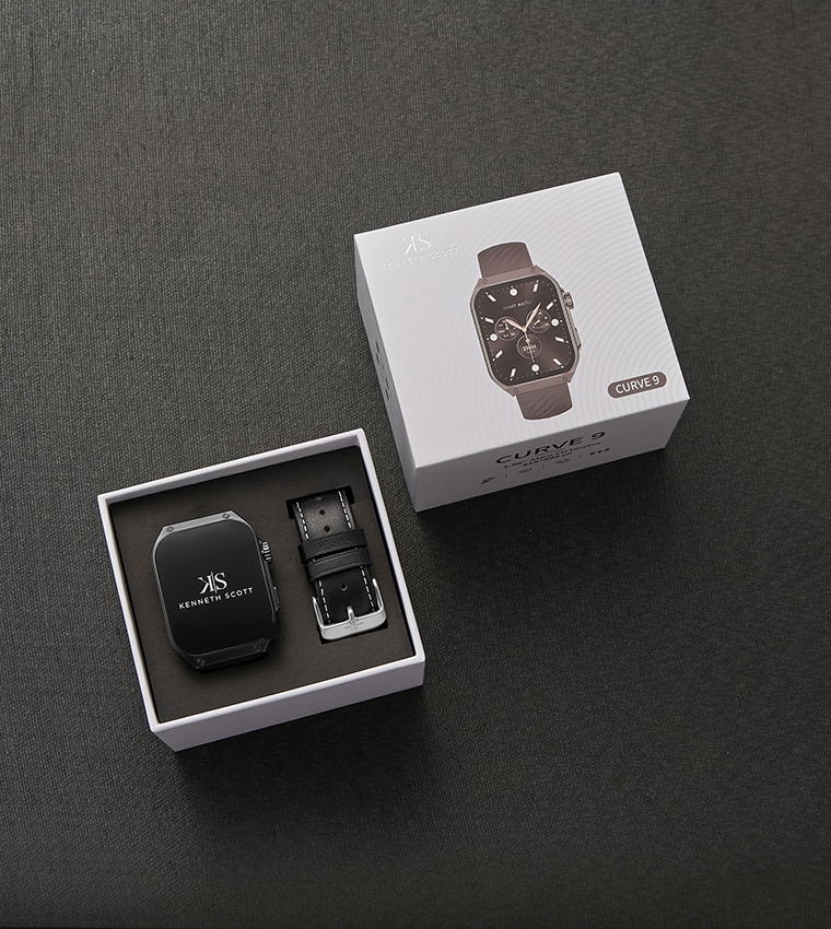 Buy Kenneth Scott Square Dial Smart Watch With Interchangeable Strap In ...