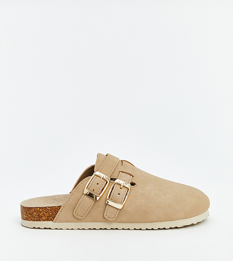 Buy LC Waikiki Round Toe Buckled Clogs In Brown | 6thStreet UAE