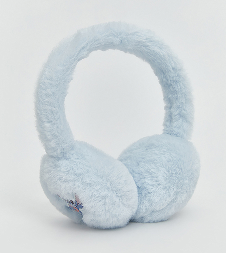 Buy LC Waikiki Lilo And Stitch Embroidered Plush Earmuffs In Blue ...