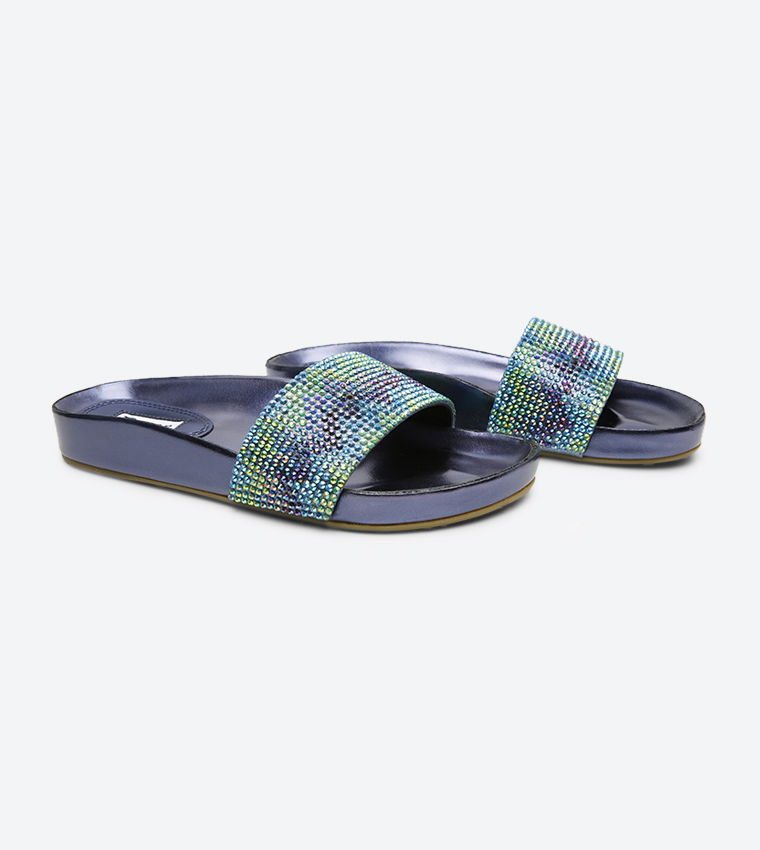 Buy Dune London Laizer Sandals Blue In Blue | 6thStreet Saudi Arabia