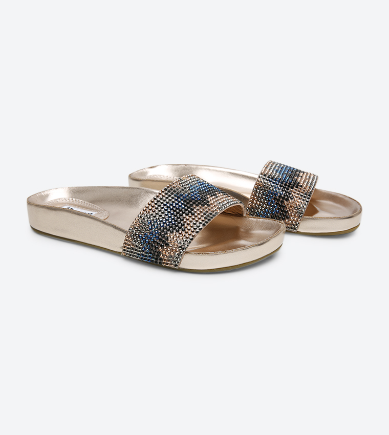 Buy Dune London Laizer Sandals Gold In Gold | 6thStreet Saudi Arabia