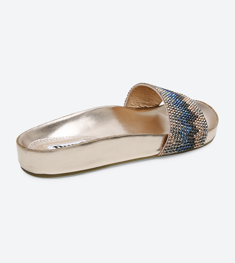 Buy Dune London Laizer Sandals Gold In Gold | 6thStreet Saudi Arabia