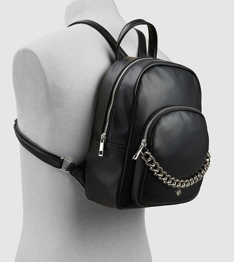 Buy Call It Spring LARIZA Chain Detailed Backpack In Black | 6thStreet UAE