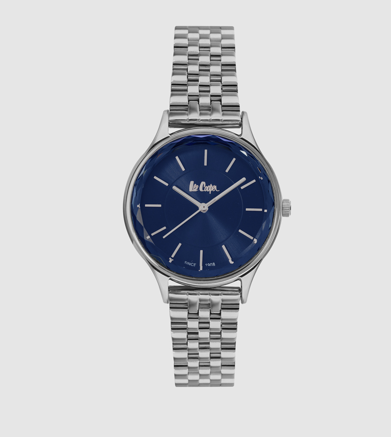 Buy Lee Cooper Blue Dial Analog Watch In Silver | 6thStreet Kuwait