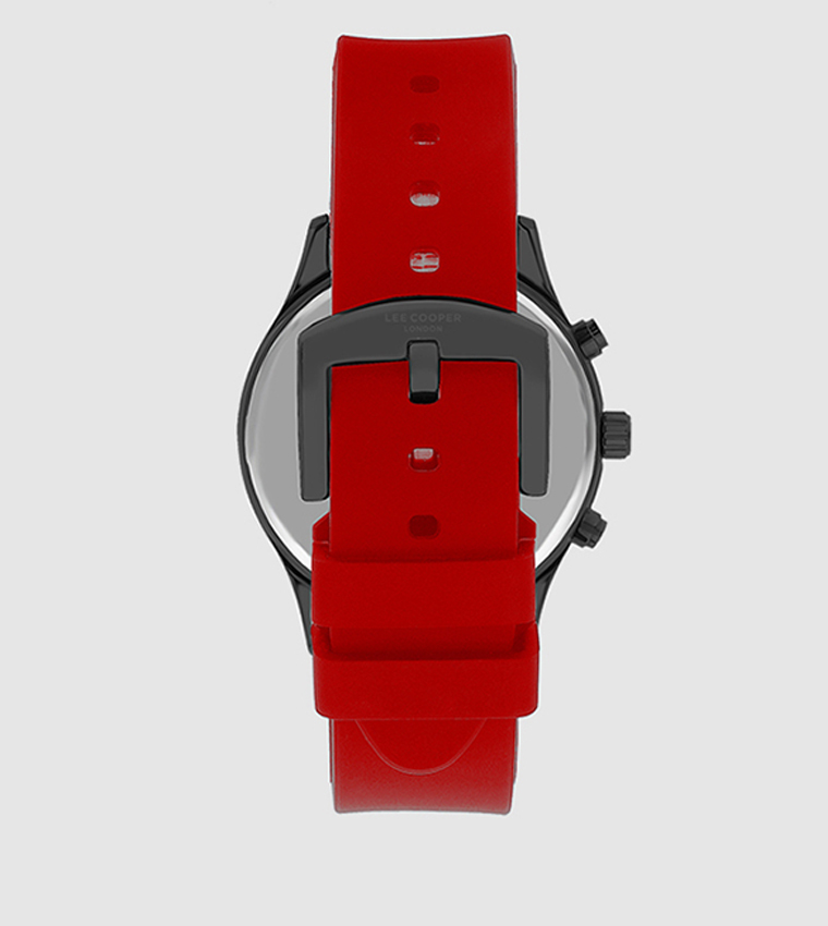 Buy Lee Cooper Multi Functional Black Dial Analog Watch In Red ...