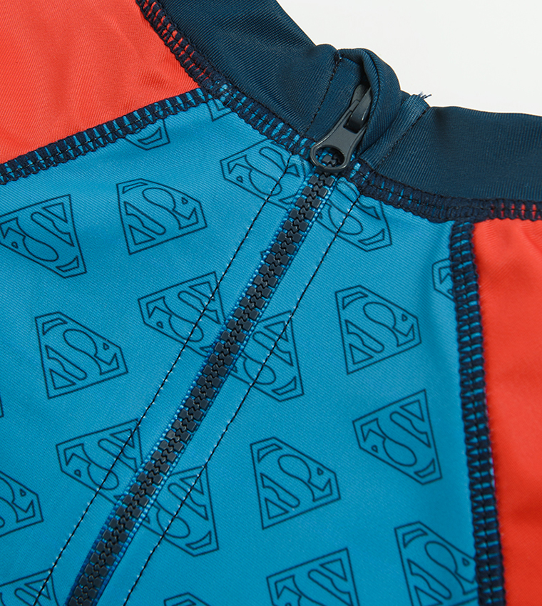 Buy R&B Kids BabyBoy's Swimsuit One Piece With Superman In Blue ...