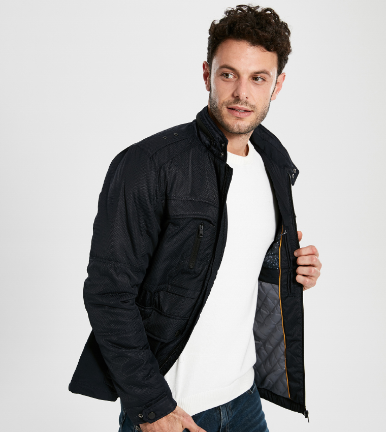 Buy LC Waikiki Woven Jacket Navy In Blue | 6thStreet Qatar