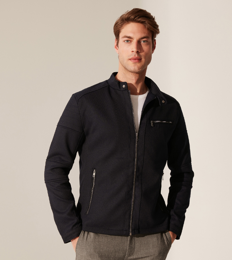 Buy LC Waikiki Woven Jacket Navy In Blue | 6thStreet Kuwait