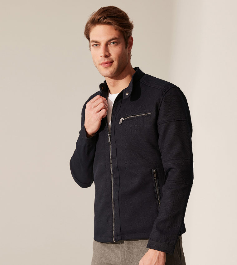 Buy LC Waikiki Woven Jacket Navy In Blue | 6thStreet Kuwait