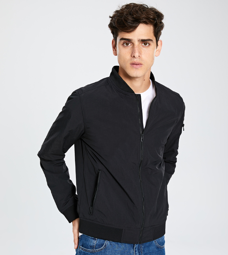 Buy LC Waikiki Woven Jacket Black In Black | 6thStreet Qatar