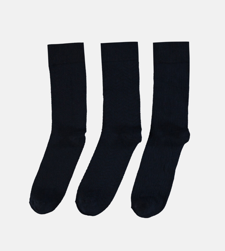 اشتري اٍل سي واي كيكي Socket Socks 3 Pieces Navy بلون كحلي | 6ستريت دولة قطر