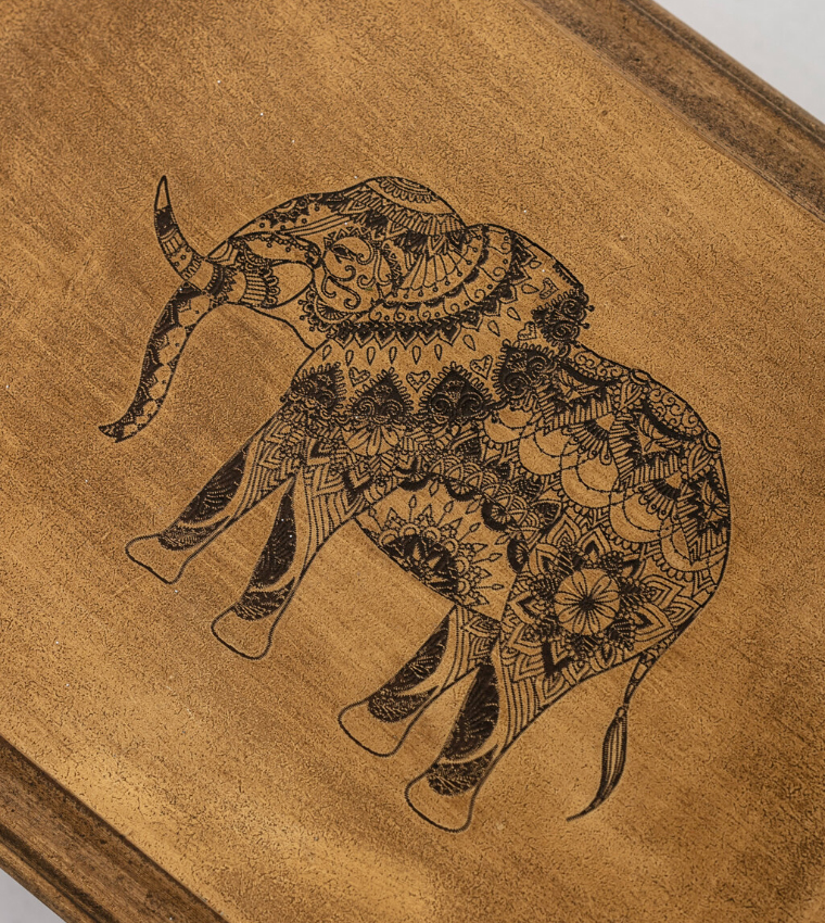 Buy LC Waikiki Elephant Printed Wooden Box Black Printed In Multiple ...