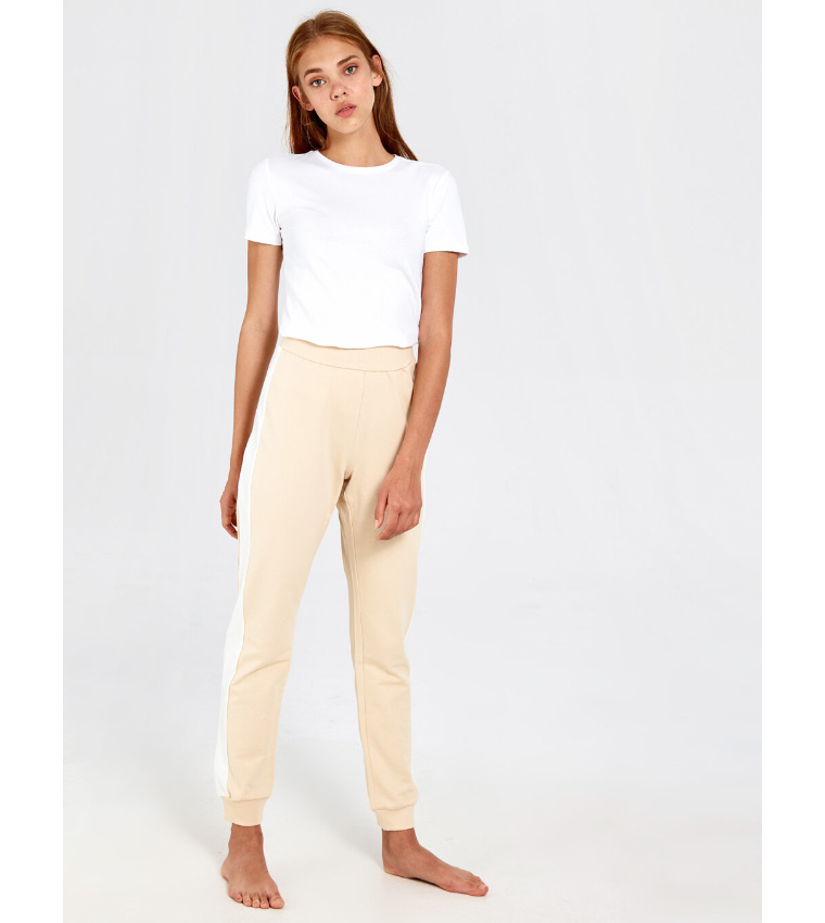 Buy LC Waikiki Strip Detailed Pajama Bottom Beige In Beige | 6thStreet ...