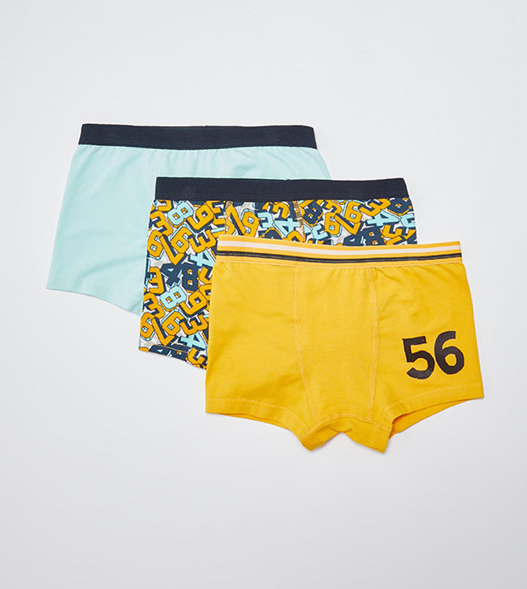 Buy LC Waikiki Cotton Boy Boxer 3 Pieces In Multiple Colors | 6thStreet UAE