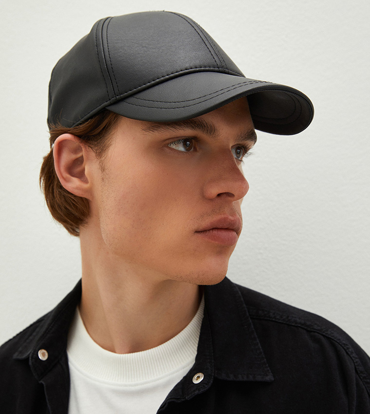 Buy LC Waikiki Leather Look Cap Hat In Black | 6thStreet Bahrain