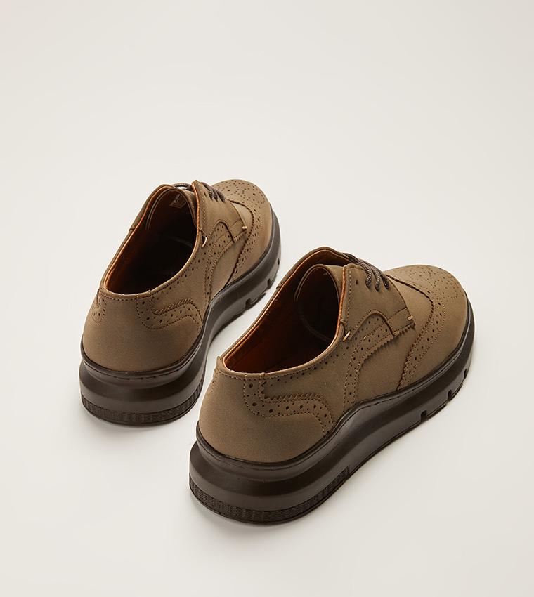 Buy LC Waikiki Decorative Stitched Laced Classic Shoe In Brown ...