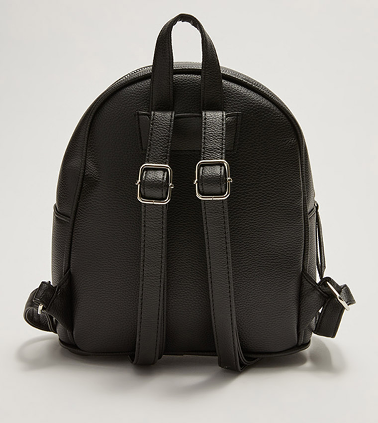 Buy LC Waikiki Label Printed Look Backpack In Black | 6thStreet Qatar