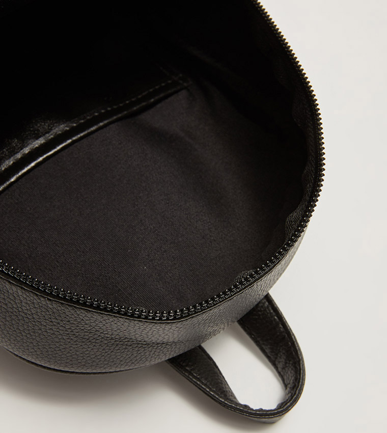 Buy LC Waikiki Label Printed Look Backpack In Black | 6thStreet Qatar