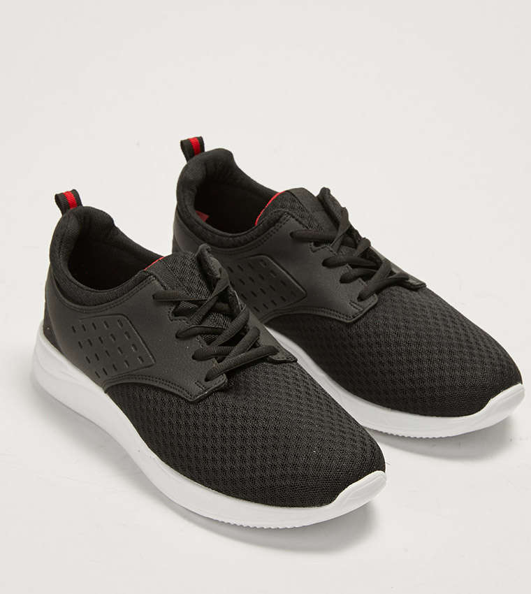 Buy LC Waikiki Mesh Detailed Lace Up Active Sports Shoe In Black ...