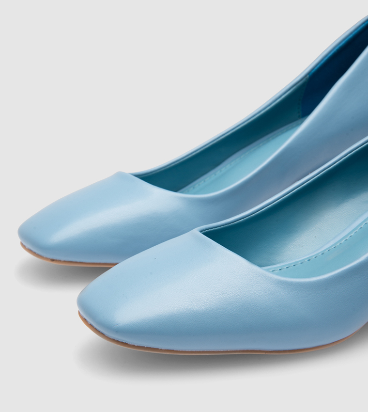 Buy DEEZEE @ CCC Mid Heel Block Shoe In Blue | 6thStreet Kuwait