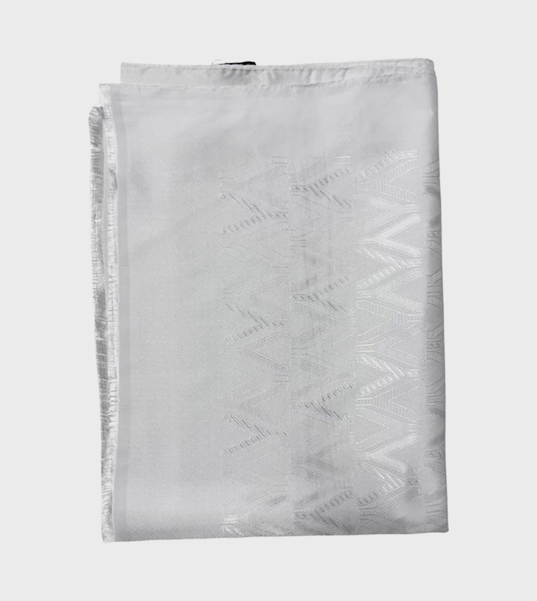 Buy Mizalle YAQA Jacquard Patterned Hijab Shawl In White | 6thStreet UAE