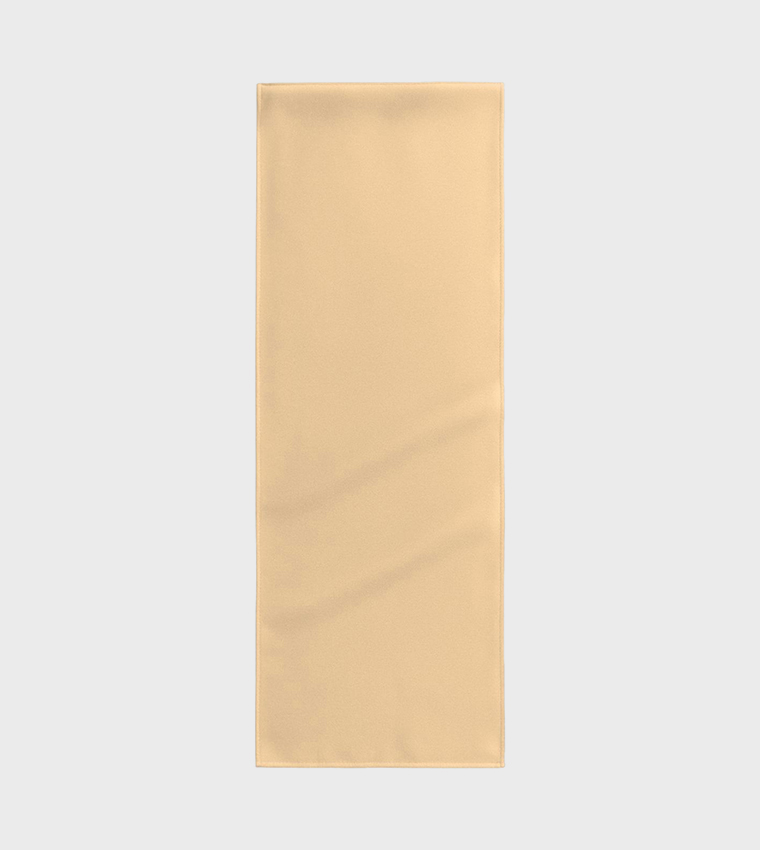Buy Mizalle YAQA Solid Satin Hijab Shawl In Beige | 6thStreet UAE