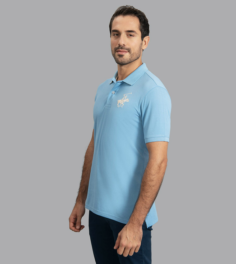 Buy Beverly Hills Polo Club Core Plaited Collar And Cuff Polo T Shirt ...