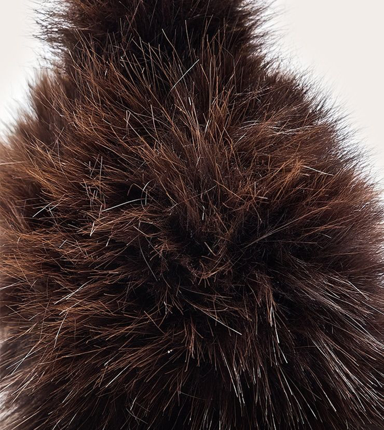 Buy PrettyLittleThing Faux Fur Fluffy Ear Muffs In Brown | 6thStreet UAE