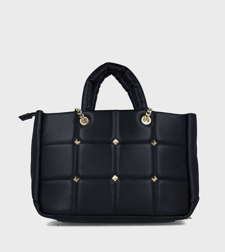 Buy Menbur Quilted Mini Tote Bag In Black | 6thStreet Kuwait