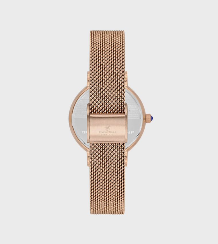 Buy Beverly Hills Polo Club Stainless Steel Strap Analog Watch In Rose ...