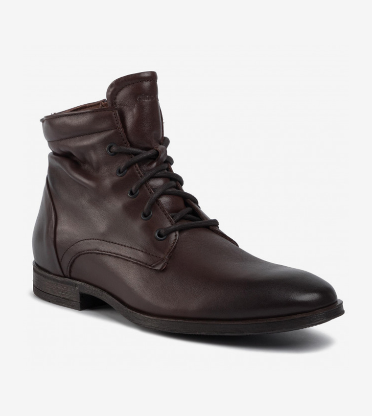 Buy Gino Rossi @ CCC Block Heel Round Toe Boots Brown In Brown ...
