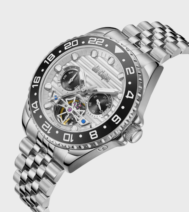 Buy Lee Cooper Stainless Steel Automatic Watch In Silver | 6thStreet UAE