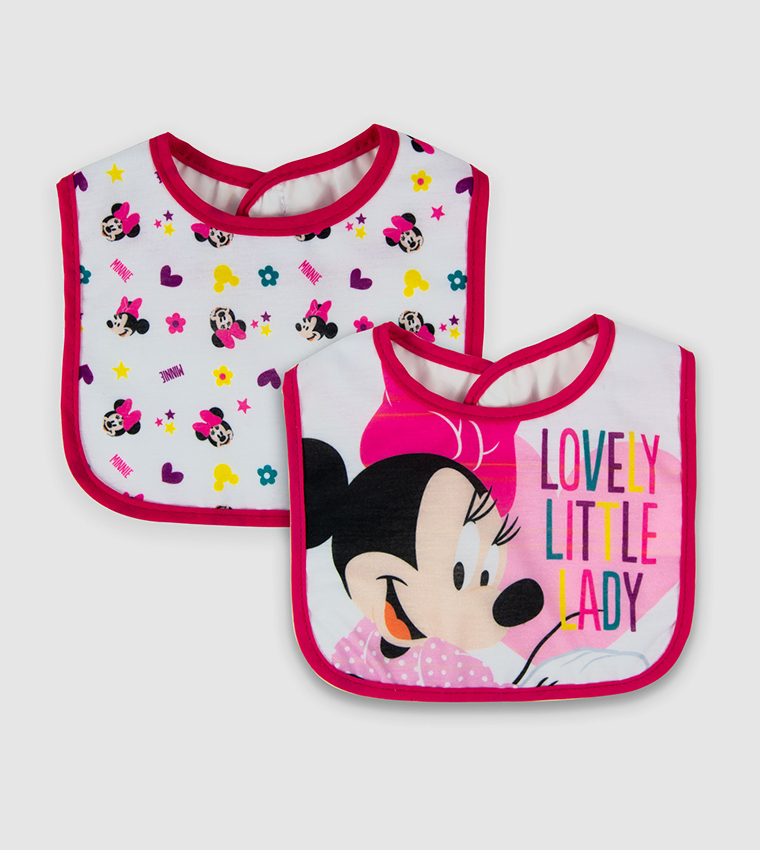 Buy DISNEY @ TRUCARE Disney Minnie Mouse Bibs Pack Of 2 In Pink ...