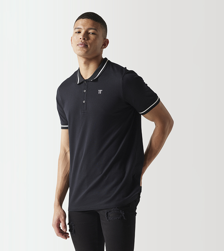 Buy 11 Degrees Core Polo Shirt In Black | 6thStreet Kuwait