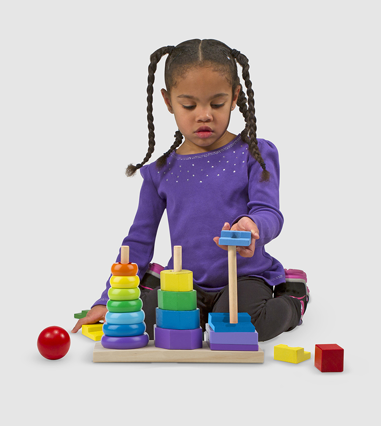 Buy Melissa And Doug Geometric Stacker In Multiple Colors | 6thStreet UAE