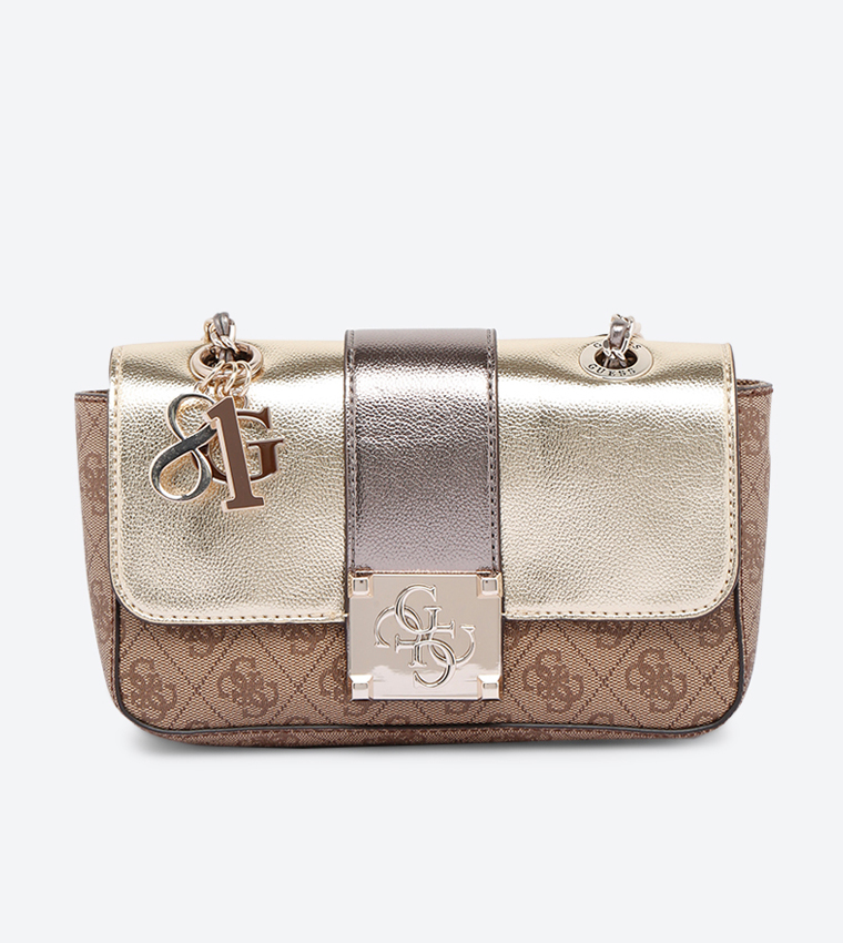 Buy Guess Magnetic Snap Closure Logo City Convertible Cross Body Bag ...