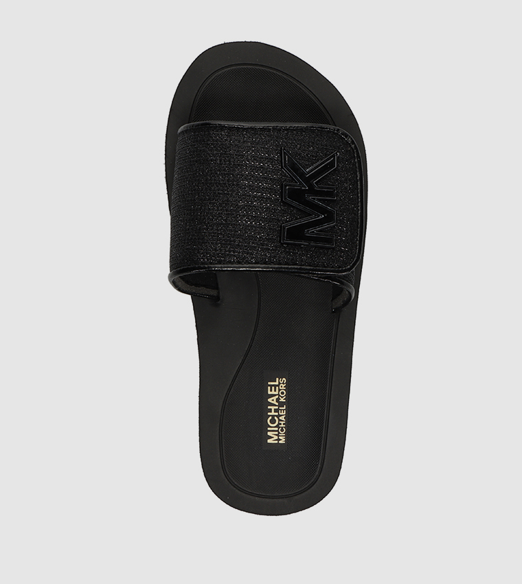 Buy Michael Kors ELI Rylee Slides In Black | 6thStreet UAE