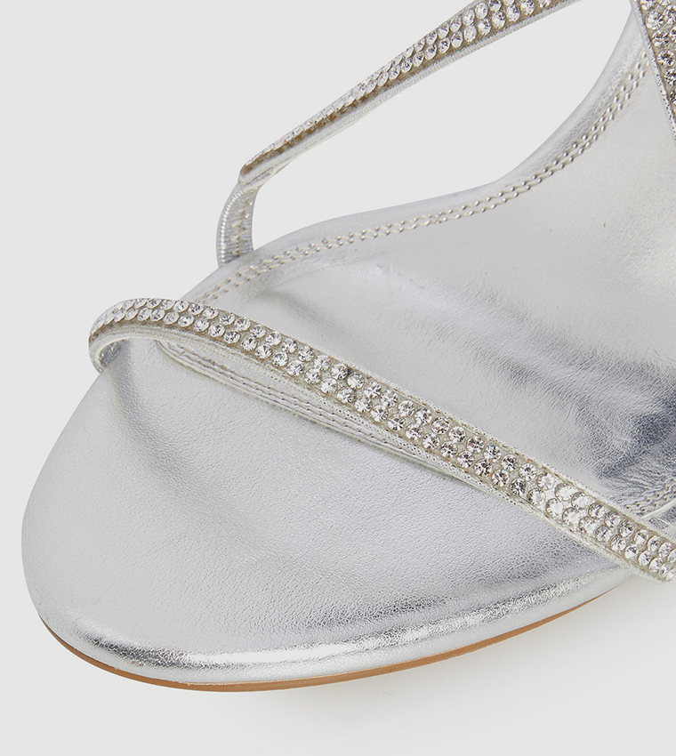 Buy Dune London Moto Heatseal Barely There In Grey | 6thStreet Saudi Arabia
