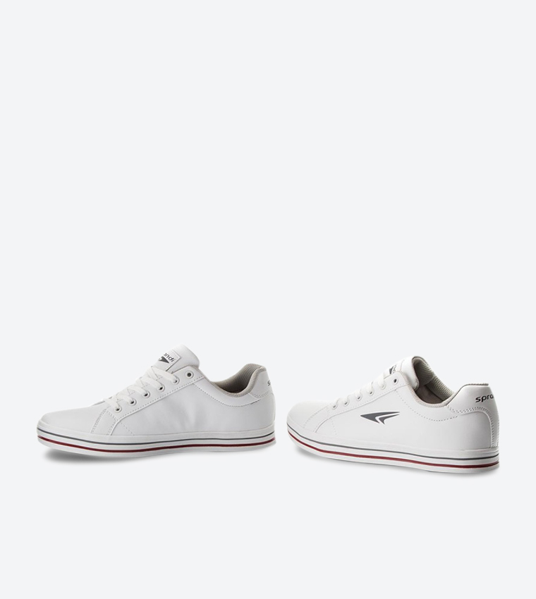 Buy Sprandi @ CCC Side Logo Detail Round Toe Lace Up Sneakers White ...