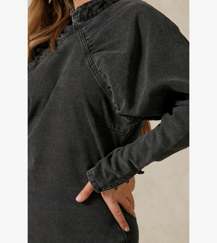 Buy MissPap Extreme Puff Sleeves Dress In Black | 6thStreet Qatar