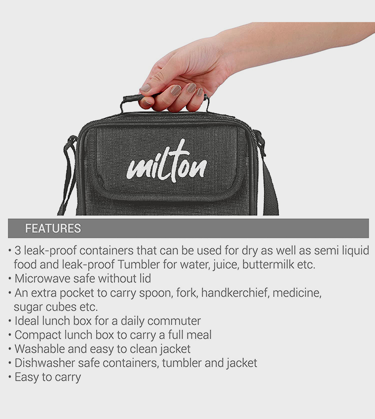 Buy Milton @ Sambox New Meal Combi Lunch Box Set 3 Containers And 1 ...