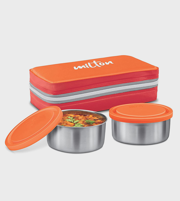 Buy Milton @ Sambox Mini Lunch Insulated Tiffin Box With 2 Containers ...
